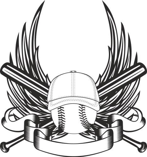 Wings with Baseball Bat Vector Images (over 230)