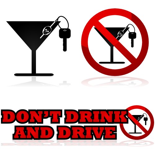 Banner with a crossed out bottle anti-alcohol Vector Image