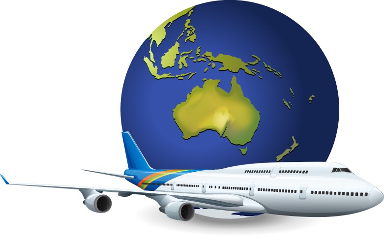 Airplane Earth Vector Images (over 15,000)