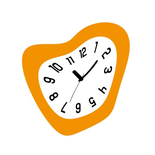 Melting watches deformed wall clock Royalty Free Vector