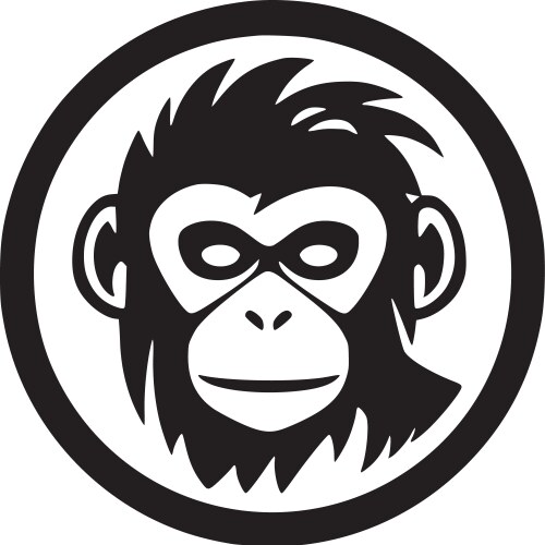 Monkey line icon animal and zoo Royalty Free Vector Image