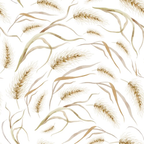 Rye seamless pattern Royalty Free Vector Image