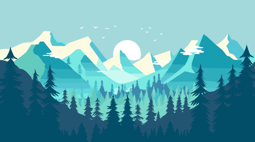 Mountain Stylized Vector Images (over 2,200)