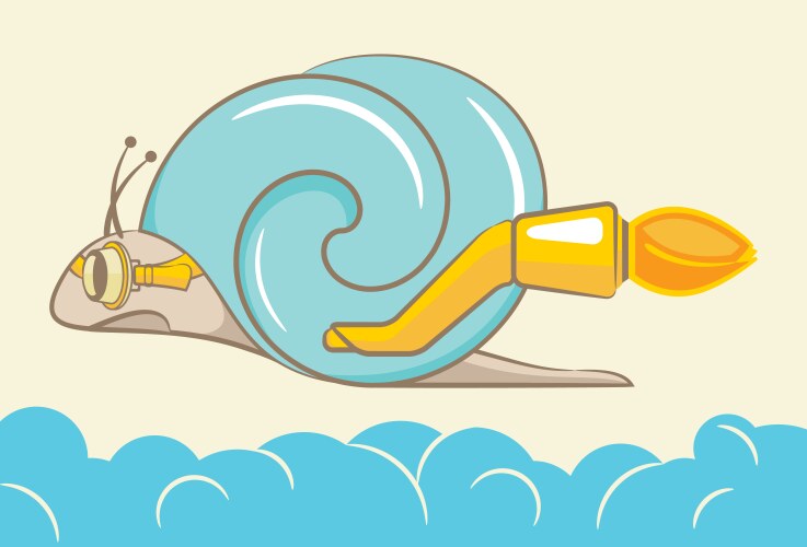 Snail turbo boost - sticker for car isolated Vector Image