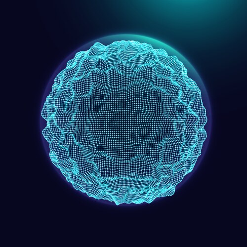 Abstract background with waves 3d surface Vector Image