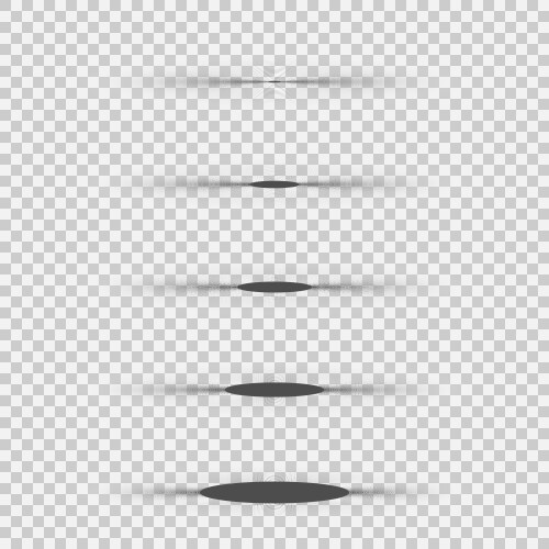 Transparent soft shadow realistic oval Royalty Free Vector