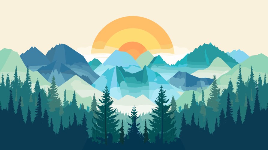 Geometric Landscape Vector Images (over 52,000)