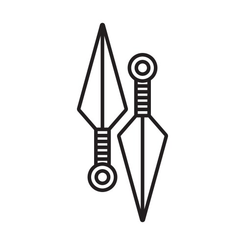 Kunai icon symbol Royalty Free Vector Image - VectorStock