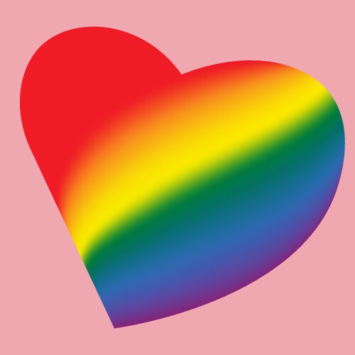 Heart with lgbt symbols Royalty Free Vector Image