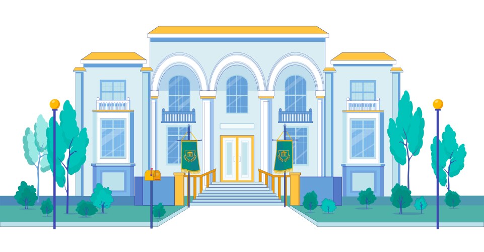 University building exterior classic european Vector Image