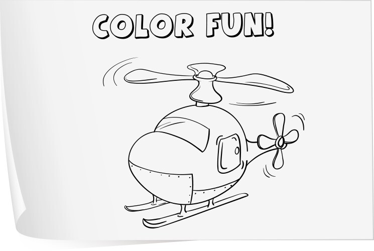 Color air transport coloring page for kids Vector Image