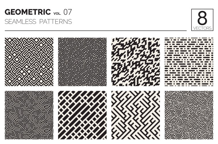 Abstract hand drawn seamless background patterns Vector Image