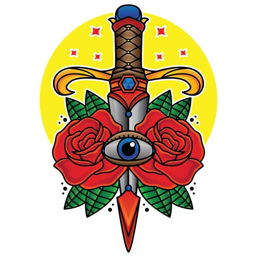 Dagger Tattoo Vector Images (over 3,700)