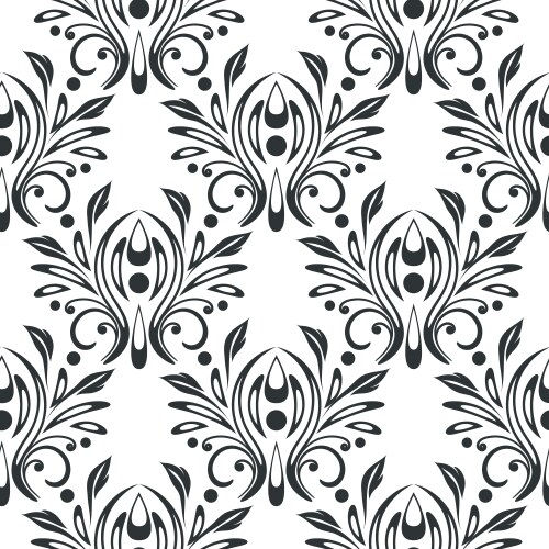 Black floral branch decorative filigree design Vector Image