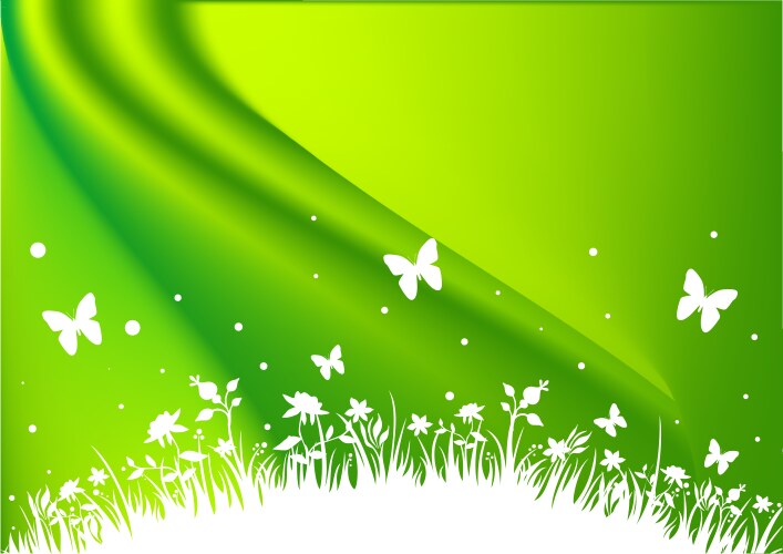 Spring in green Royalty Free Vector Image - VectorStock