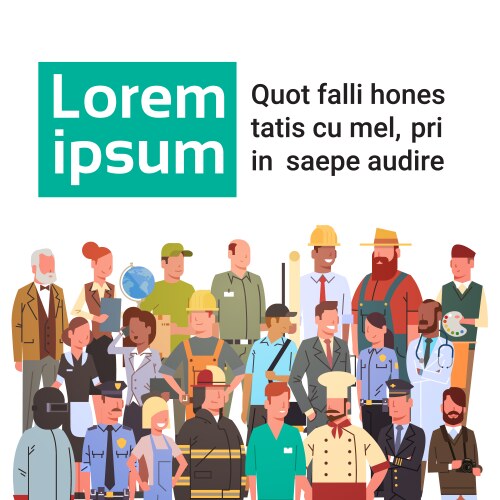 Professional workers different jobs professionals Vector Image