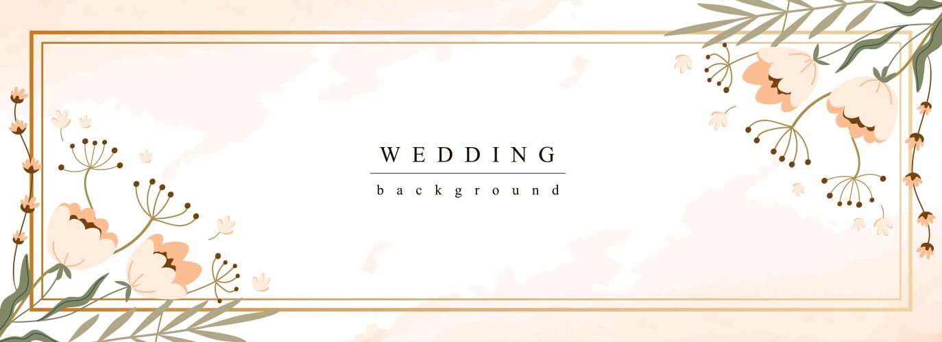 Wedding horizontal web banner elegant marriage Vector Image