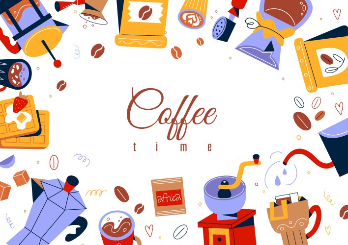 Barista making coffee cartoon cafe worker Vector Image