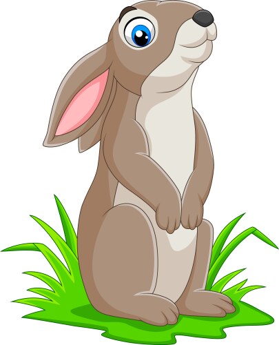 Cartoon happy rabbit holding carrot Royalty Free Vector