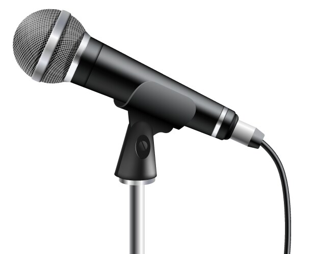 Headset - headphones with microphone 3d realistic Vector Image