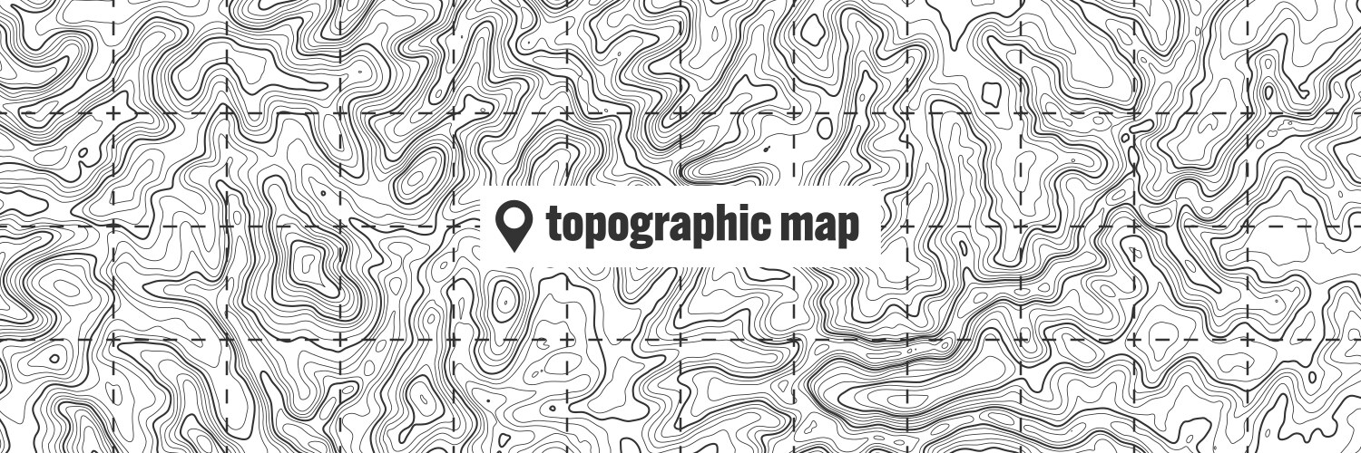 Topographic map with contour lines geographic Vector Image