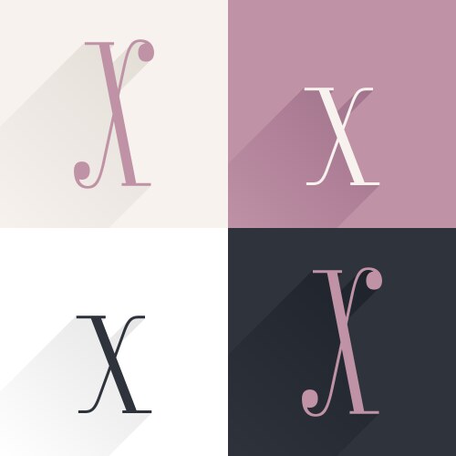 Letter i condensed serif font set Royalty Free Vector Image