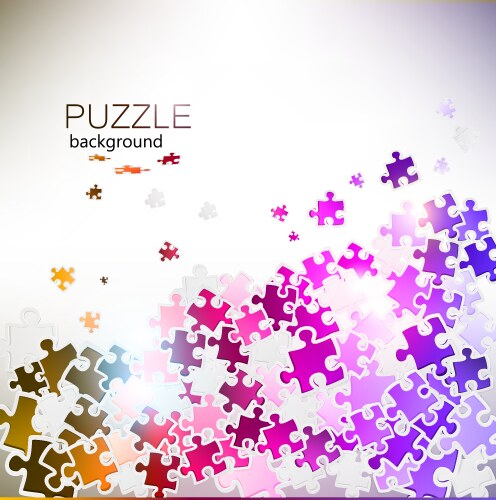 Abstract puzzle background Royalty Free Vector Image