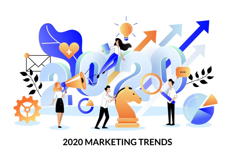Digital marketing strategy campaign Royalty Free Vector