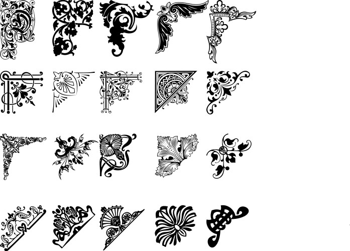 Corner design elements Royalty Free Vector Image