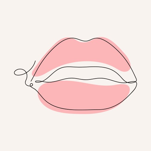 Continuous Line Lips Vector Images (over 2,100)