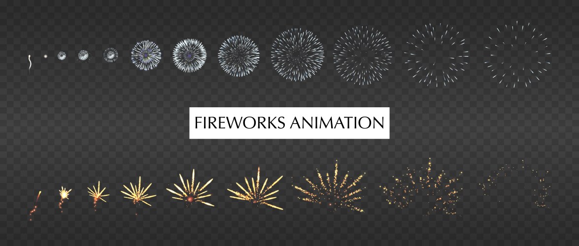 Fireworks realistic poster Royalty Free Vector Image