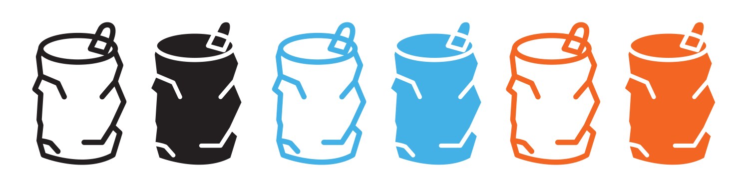 Tin can icon line art Royalty Free Vector Image