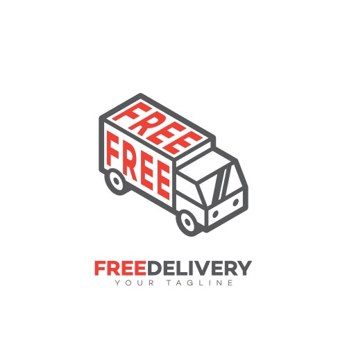 Free delivery service logo Royalty Free Vector Image
