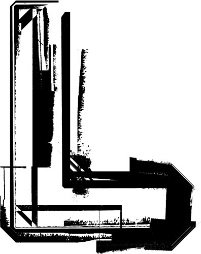 Grunge colorful font letter l Royalty Free Vector Image