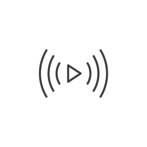 Livestream icon set on white background Royalty Free Vector