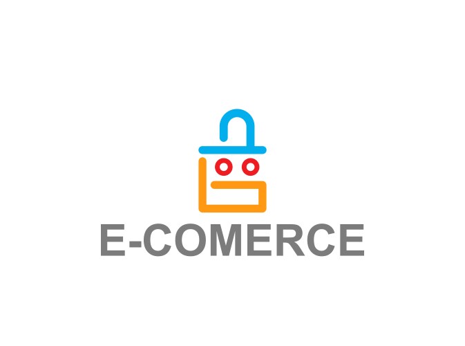 Modern ecommerce store logo Royalty Free Vector Image