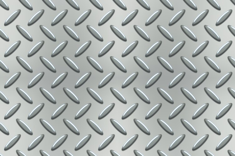 Stainless steel checker plate industry realistic Vector Image