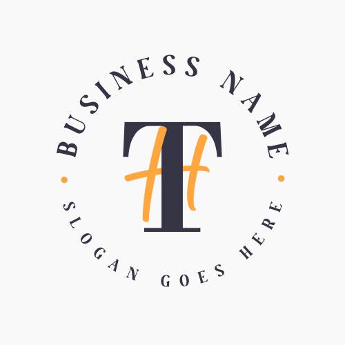 Modern letter th logo for corporate business Vector Image