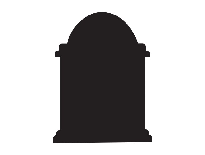 Gravestone silhouette art Royalty Free Vector Image