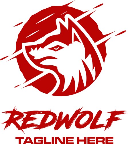 Red wolf logo Vector Images & Graphics for Commercial Use | VectorStock