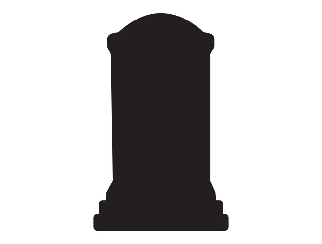 Gravestone silhouette art Royalty Free Vector Image