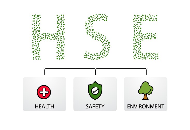 Hse concept health safety environment acronym Vector Image