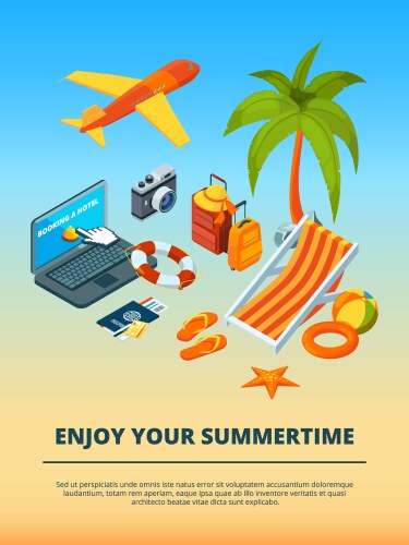 Summer travel Royalty Free Vector Image - VectorStock