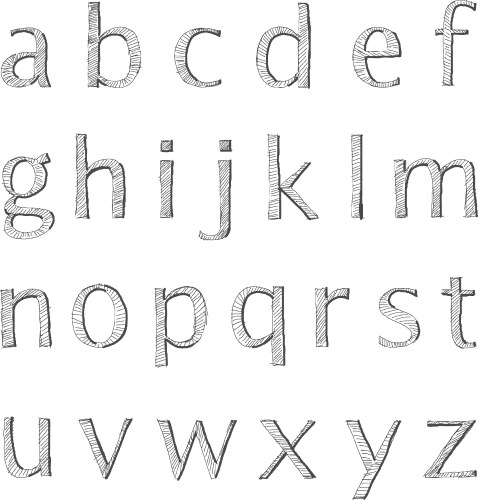 Alphabet for kids with capital and small letters Vector Image