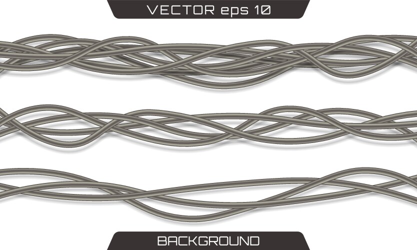 Realistic electrical wires cable power energy Vector Image