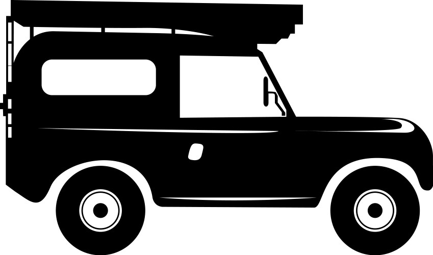Land rover defender car off road logo Royalty Free Vector