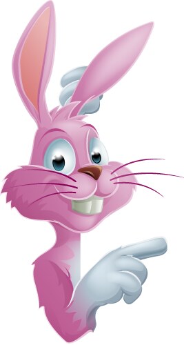 Cartoon happy rabbit isolated on white background Vector Image