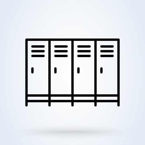 Locker icon set room storage school and gym Vector Image