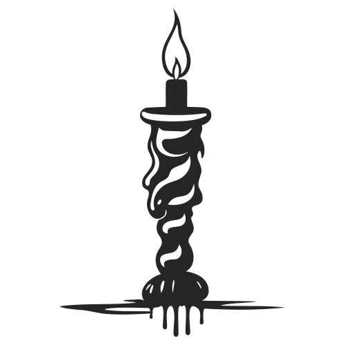 Candle cartoon Royalty Free Vector Image - VectorStock