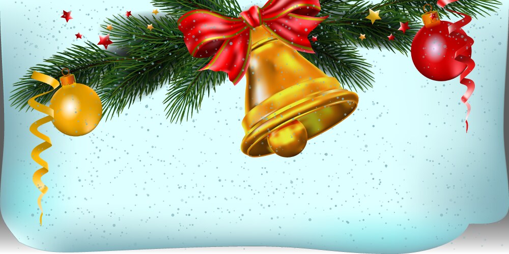 Composition with colored bells decorations Vector Image